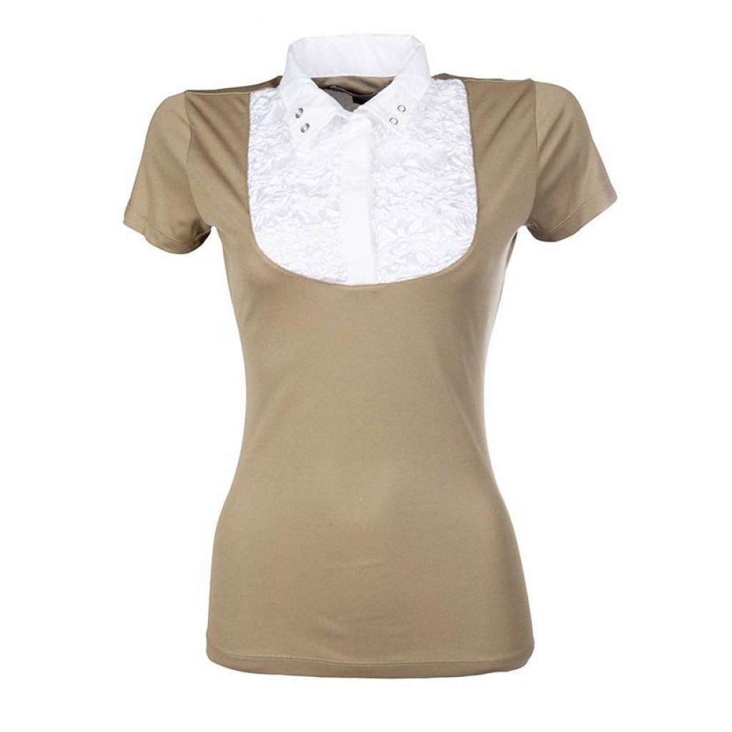 Polera Concurso Mujer HKM modelo RUFFLE - Comercial Equestre