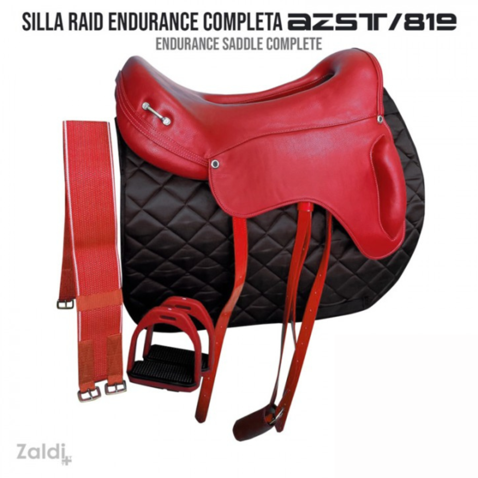 Montura raid endurance azul y negro ZALDI - Comercial Equestre